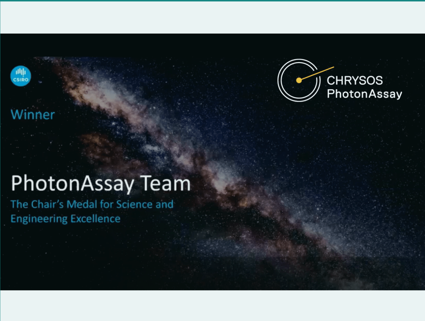 Chrysos PhotonAssay team wins the 2021 CSIRO Chair’s Medal - Chrysos ...